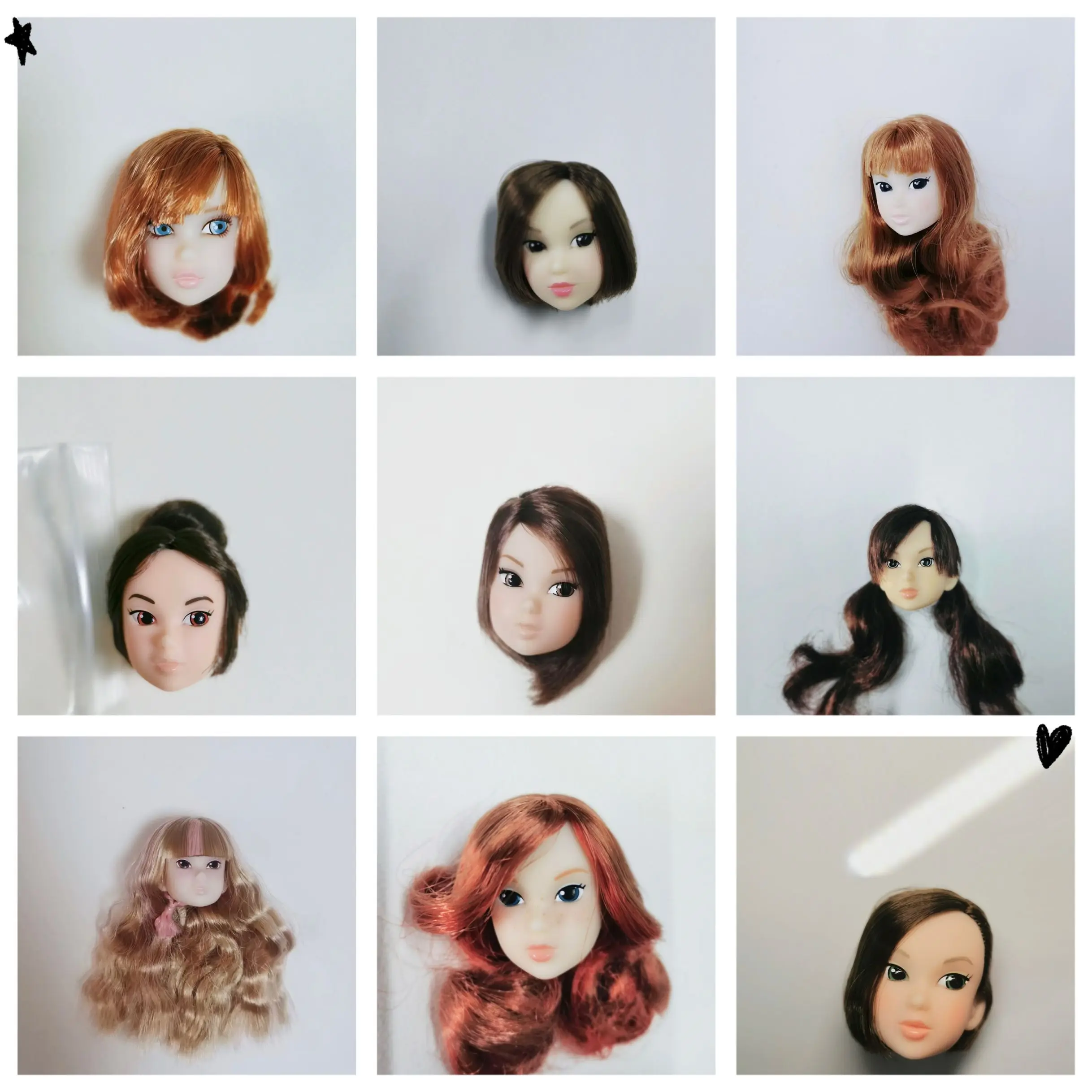For momoko Doll Head Makeup Anime Doll With Cartoon Cute Doll Mold ...
