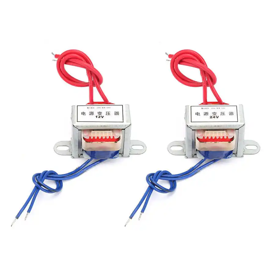 Ac 220v To Ac 12v 24v Ei Single Power Transformer 2w 50hz Step Down ...