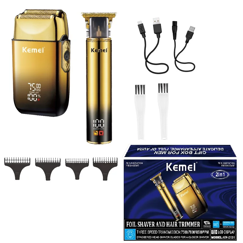 Professional-Hair-Clippers-Barber-Machine-Set-Km-2131-Barbers-Electric ...