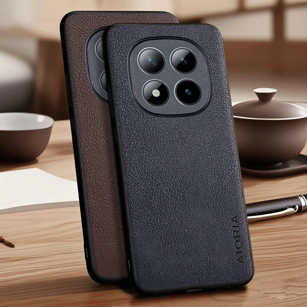 Case for Xiaomi Redmi Note 15 10 Pro Plus 10S 10T 4G 5G Vegan PU Lychee ...