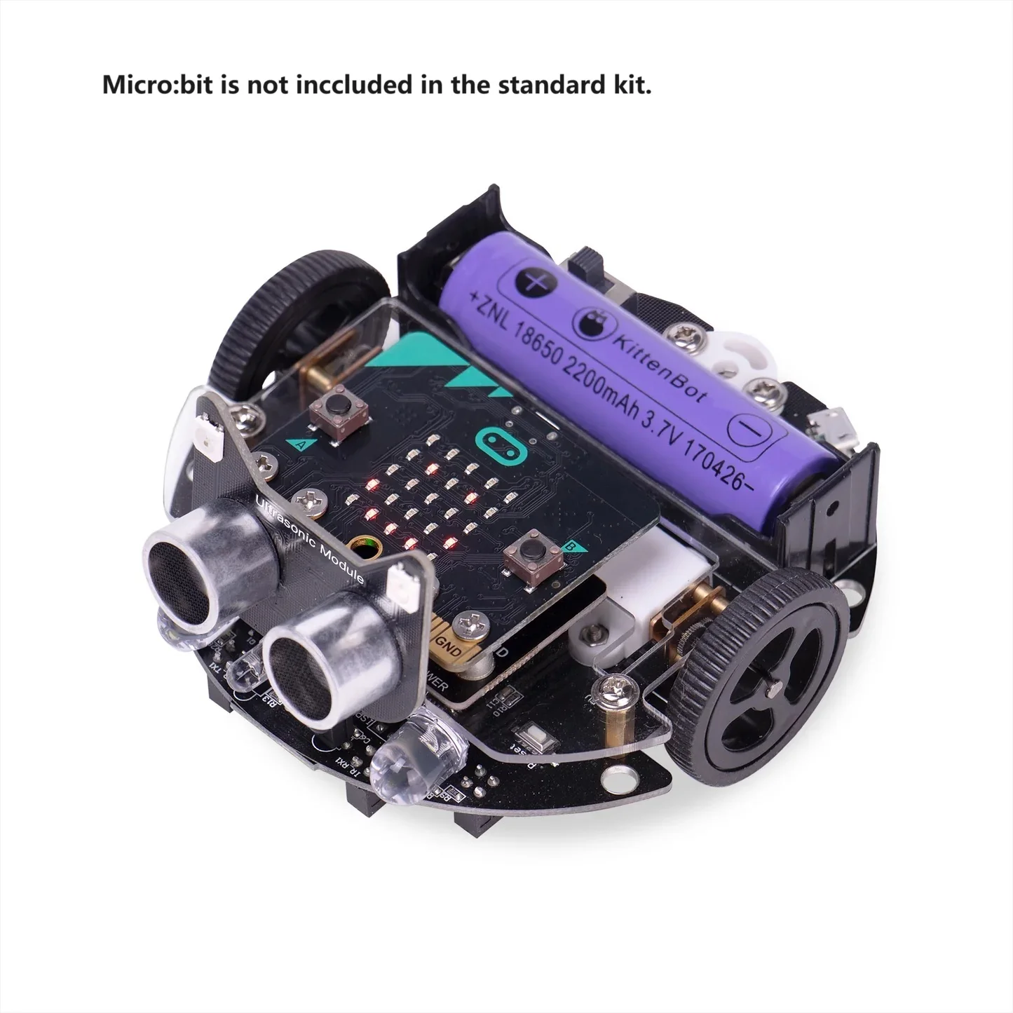 Kittenbot-Mini-Line-Follower-LFR-Round-Car-Programmable-Robot-Kit-for-Micro-bit-STEM-Educational ...