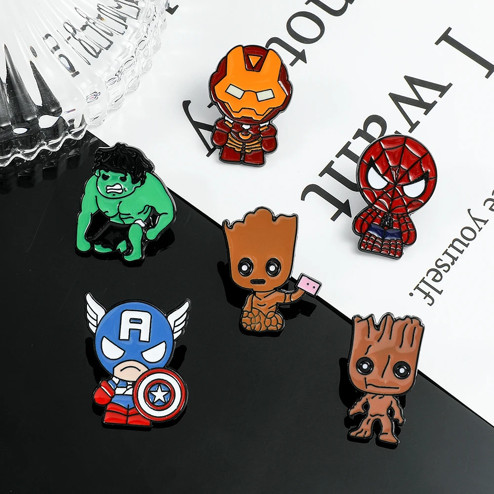 Cartoon-Image-Captain-America-Groot-Hulk-Iron-Man-Spiderman-Botton ...