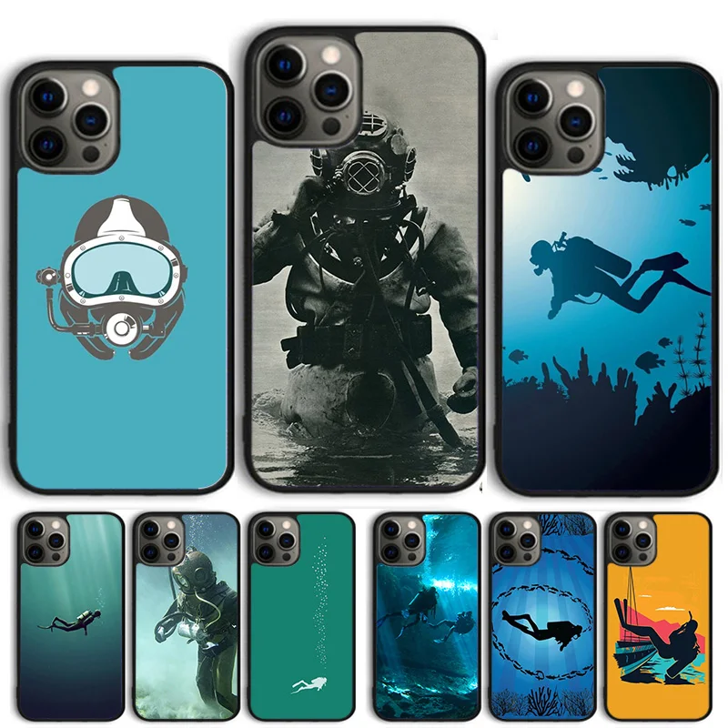 Scuba-Diving-Diver-Phone-Case-Cover-For-iPhone-15-16-11-13-14-Pro-Max ...