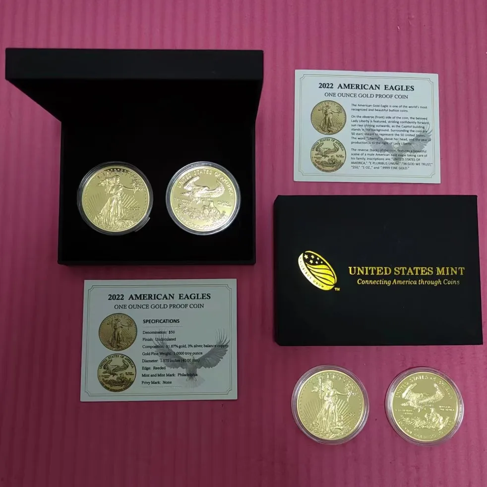 3-Styles-2022-US-Liberty-Coins-Eagle-Coin-With-Mint-Box-American-Gold ...