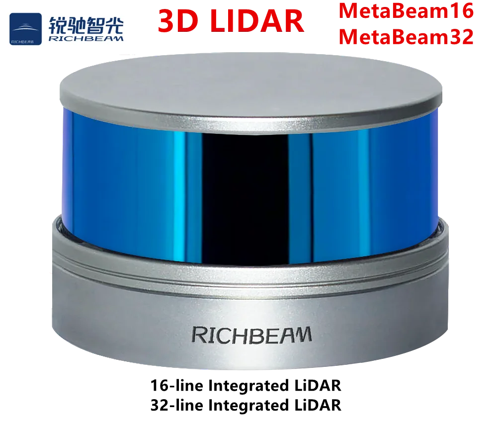 Richbeam 3D Multiline lidar sensor MetaBeam16 MetaBeam32 32-line integrated LiDAR for Autonomous ...