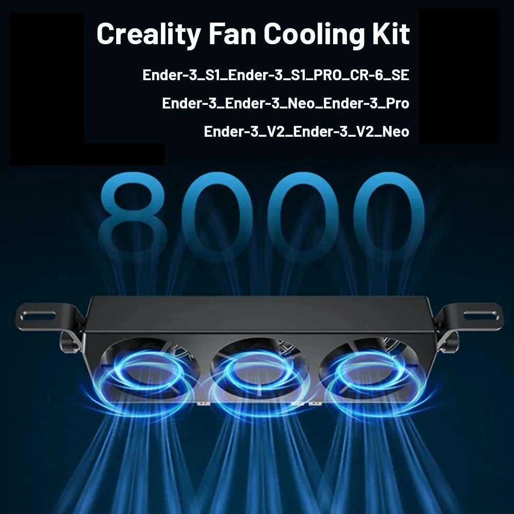 Creality Fan Cooling Kit Dissipação de calor precisa para impressão de ...