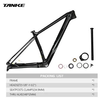 TANKE 29er Carbon Mountain Bike Frame Boost 148mm MTB Carbon Bicycle ...