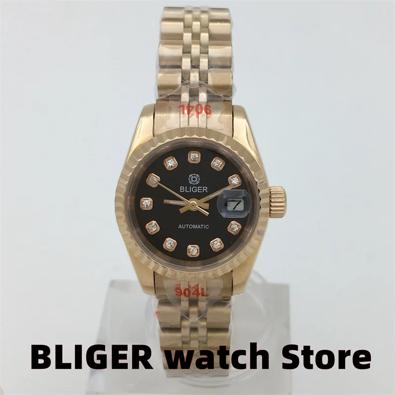 BLLIGER-new-Women-s-Watch-26mm-rose-gold-case-NH05-automatic-movement ...