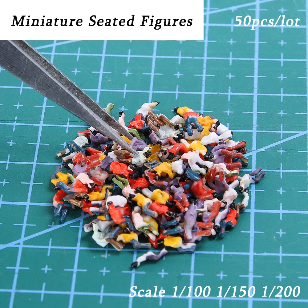 50pcs-Scale-Miniature-Figures-1-100-1-150-1-200-Painted-People-Model ...