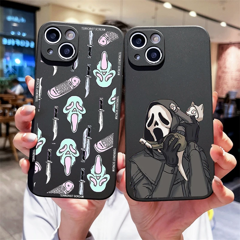 Ghostface horror scream arte caso do telefone para o iphone 11 12 13 14 ...