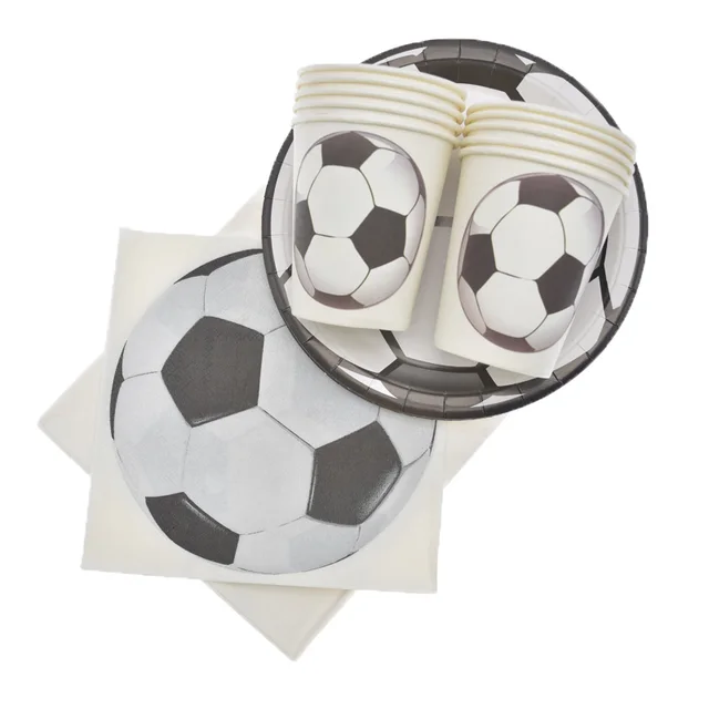 Football Theme Disposable Tableware Set Sport Boy Birthday Party Baby ...