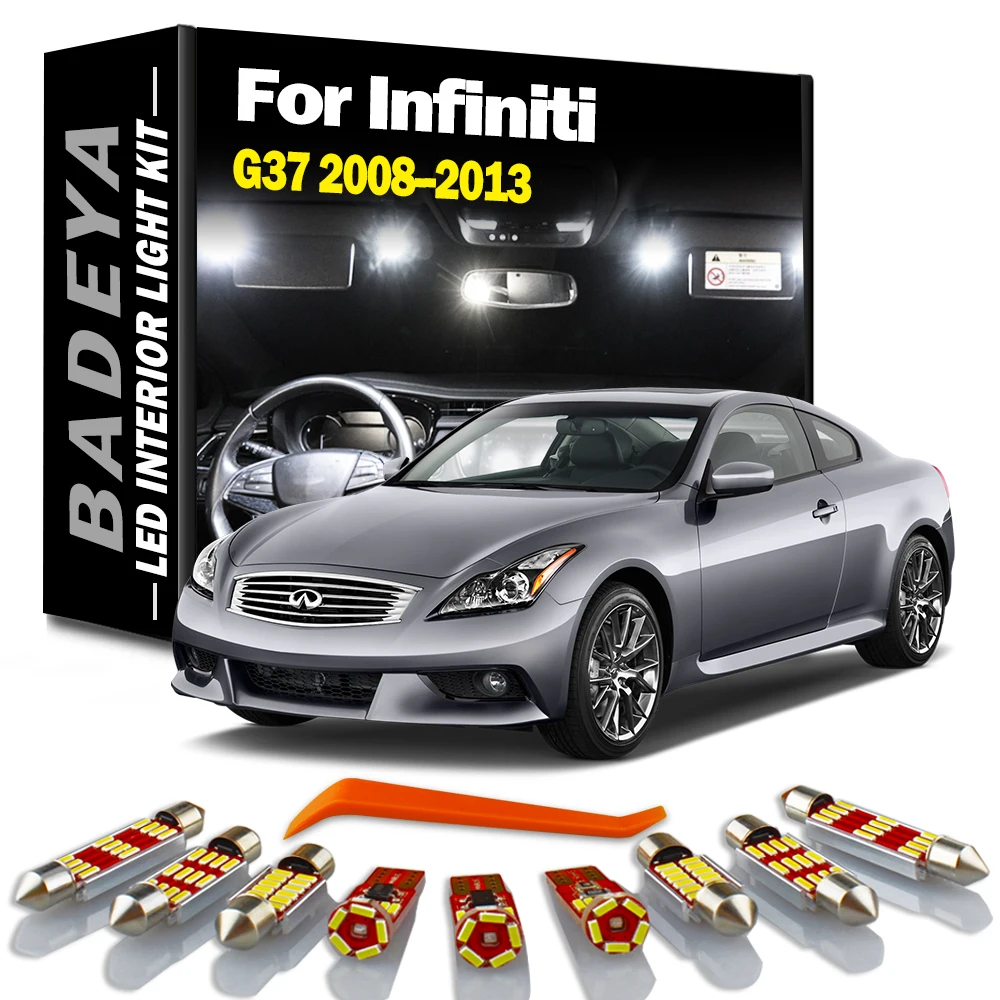 BADEYA 14Pcs LED Interior Map Dome Trunk Light Kit For Infiniti G37 ...