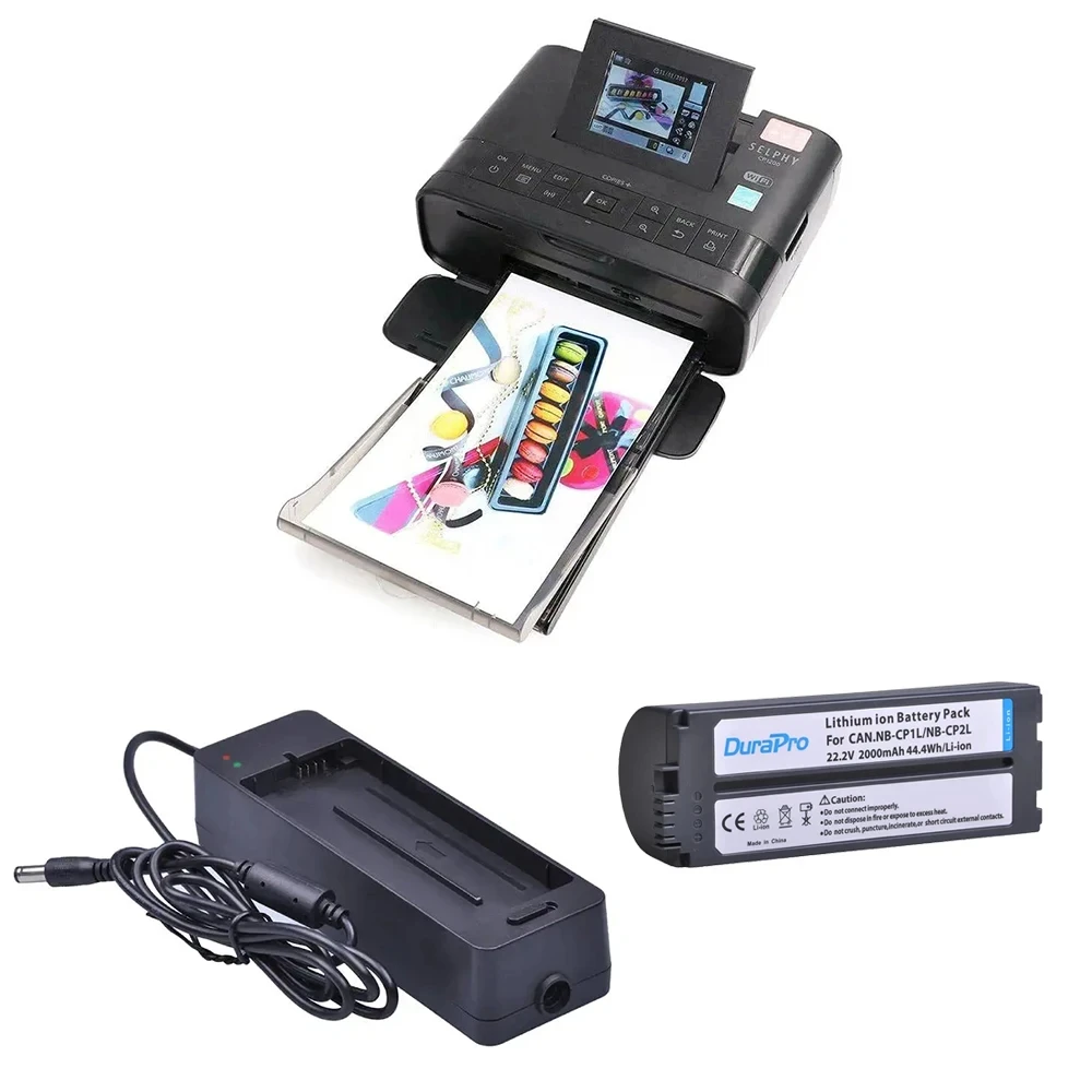 DuraPro NB-CP2L NB-CP2LH Battery NB-CP1L & Charger for Canon SELPHY ...