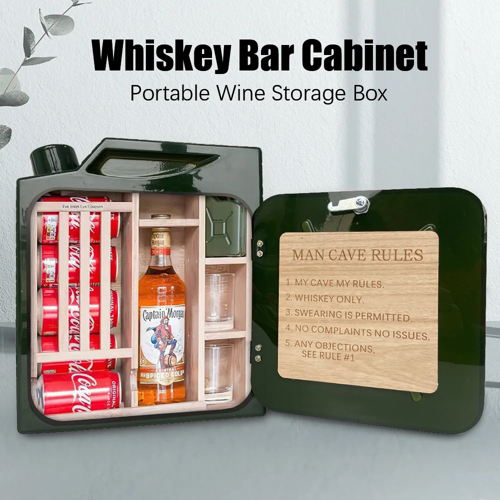 Portable Mini Bar Cabinet