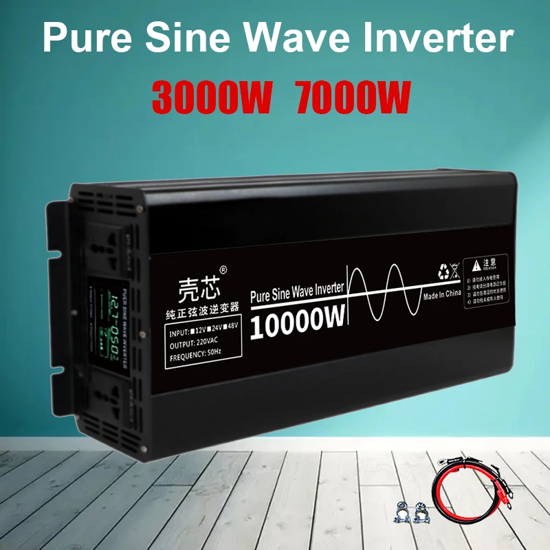 7000w 3000w 1600w inversor 12v 24v 48v para ac 220v onda senoidal pura inversor de energia solar ...