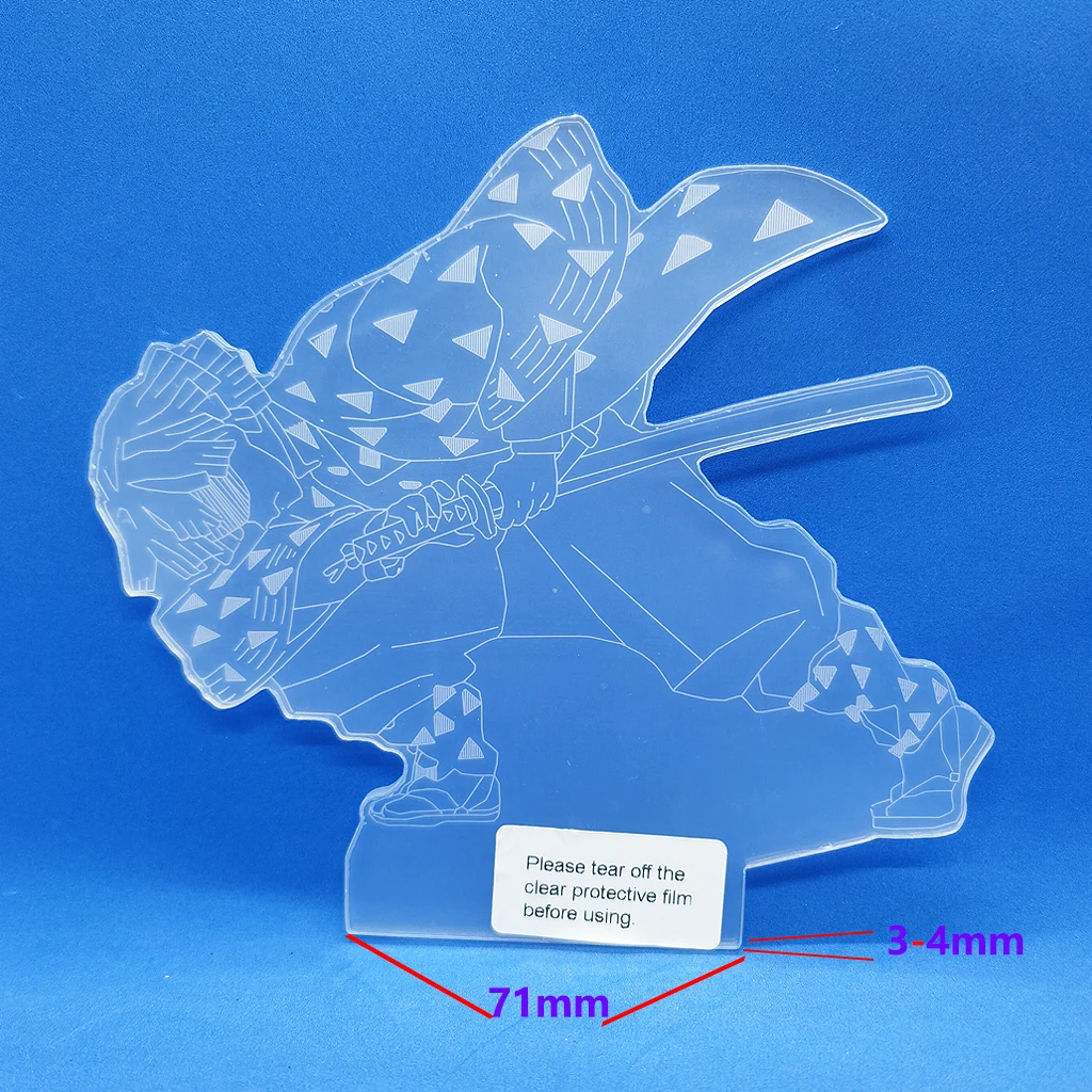 Generic Anime Acrylic Sheet Figure Board Roronoa Zoro 3d Led Night ...