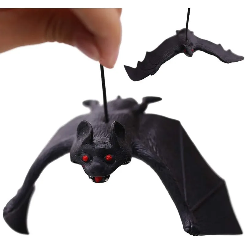 6pcs Halloween Bats Decorations Fake Rubber Vampire Bats Wall Decor for ...