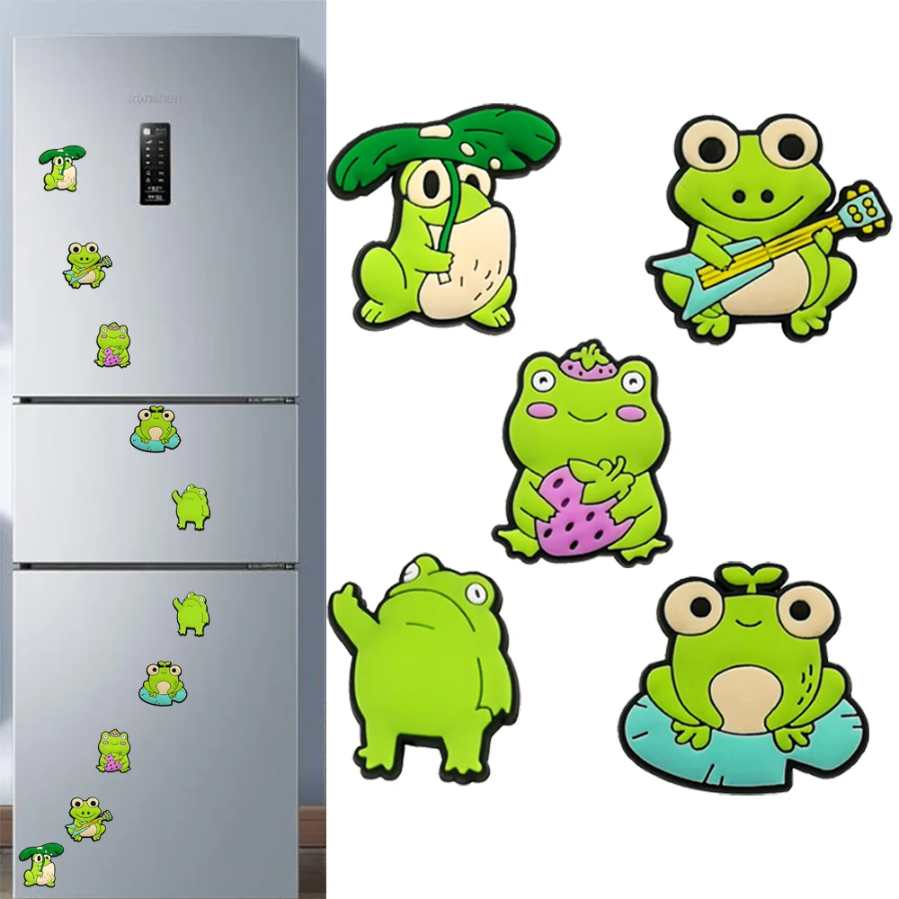 1-5PCS-Frog-Fridge-Magnets-Home-Decoration-Fridge-Stickers-Photo-Wall ...