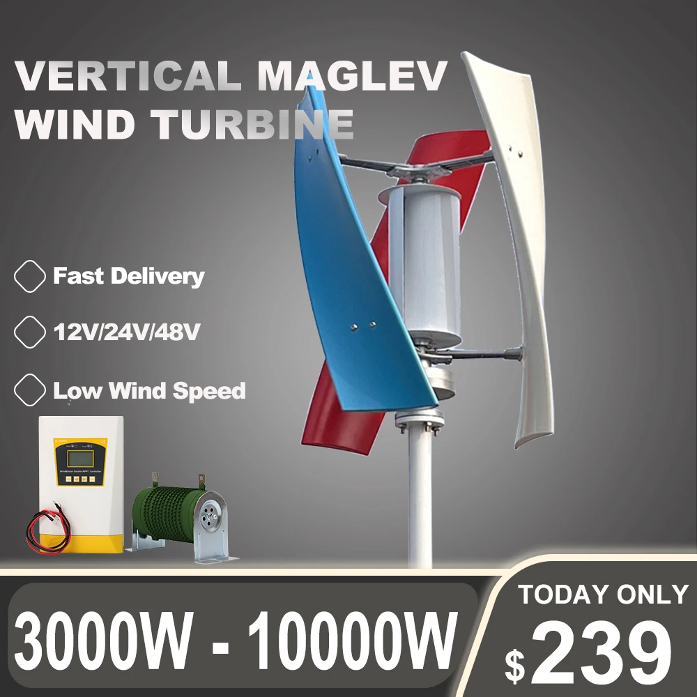 Low-Wind-Start-Vertical-Axis-Wind-Turbine-Generator-5000W-1000W-12V-24V ...