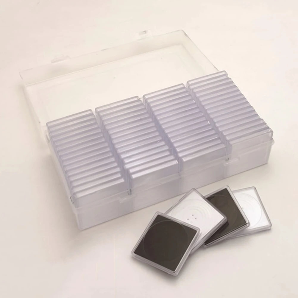 60Pcs-Clear-Coin-Storage-Box-With-Adjustable-Foam-Liner-Transparent ...