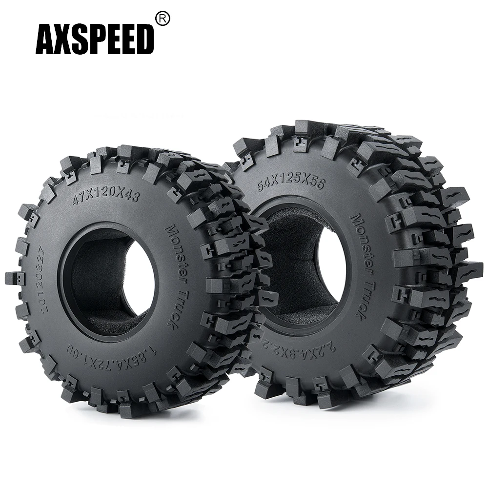 AXSPEED 1.9inch/2.2inch Rubber Tyres Wheel Tires for Axial SCX10 III ...