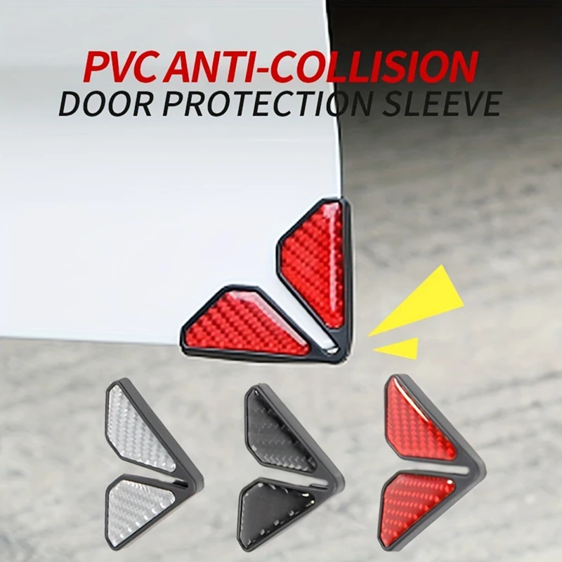 2pc-Car-Door-Corner-Protective-Cover-Anti-collision-Anti-Scratch-Carbon ...