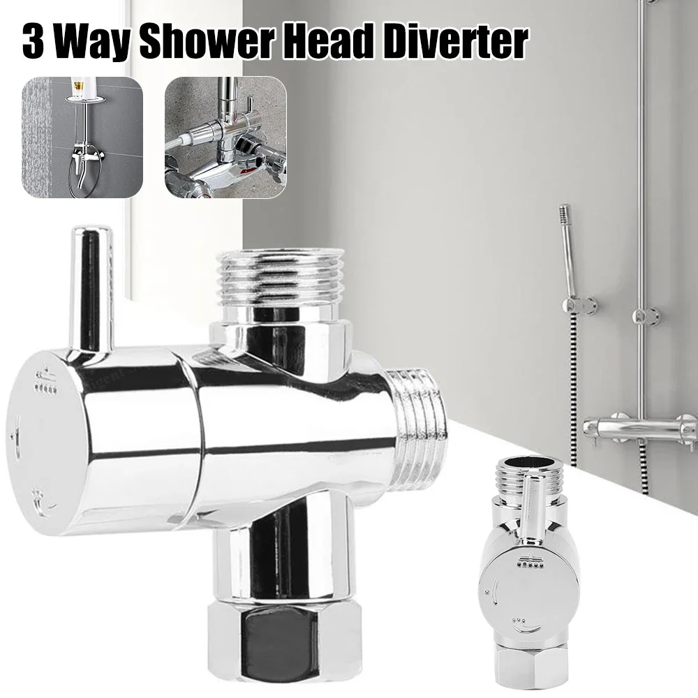 3-Way-Shower-Diverter-Valve-1-2-Valve-Faucet-Water-Splitter-Water-Tap ...