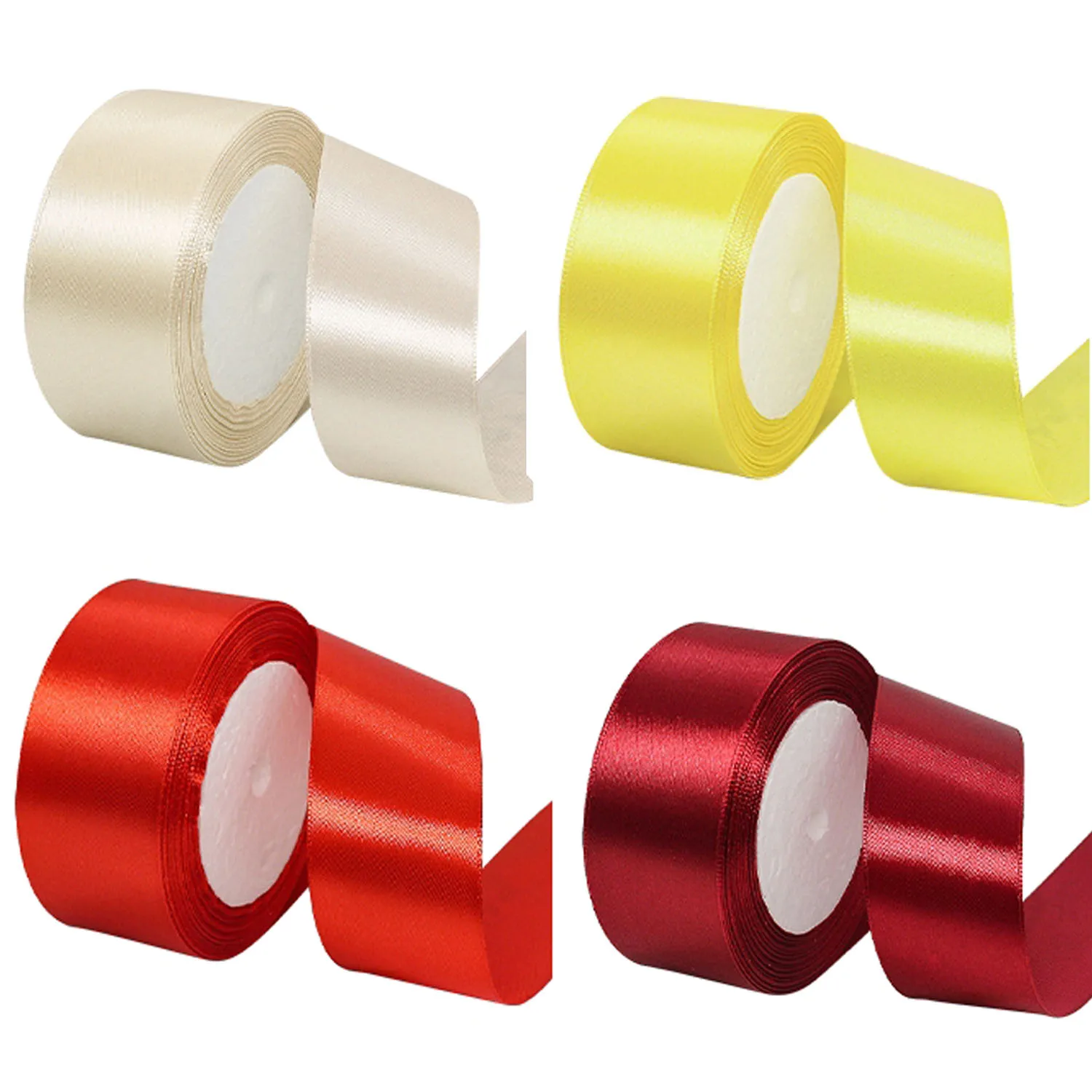 4-Roll-Ribbon-25-Yards-1-1-2-inch-Wide-Satin-Ribbon-Perfect-for-Wedding ...