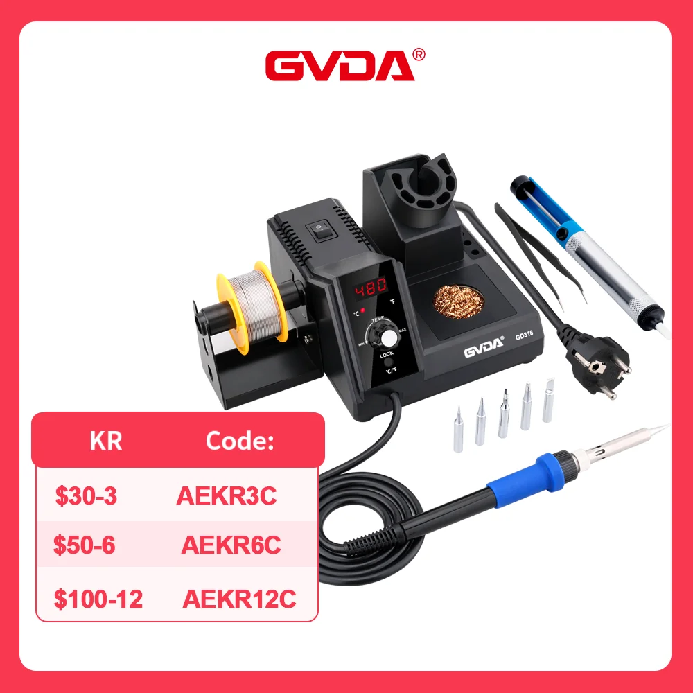 GVDA-새로운 납땜 스테이션 3S 급속 가열 납땜 인두 키트, BGA SMD PCB IC 수리 공구용 용접 재작업 스테이션