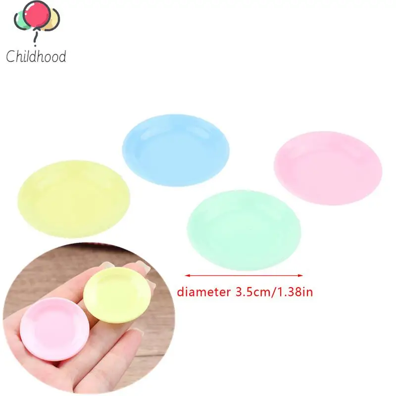 5Pcs Dollhouse Mini Dishes Plates Tableware Doll House Simulation ...