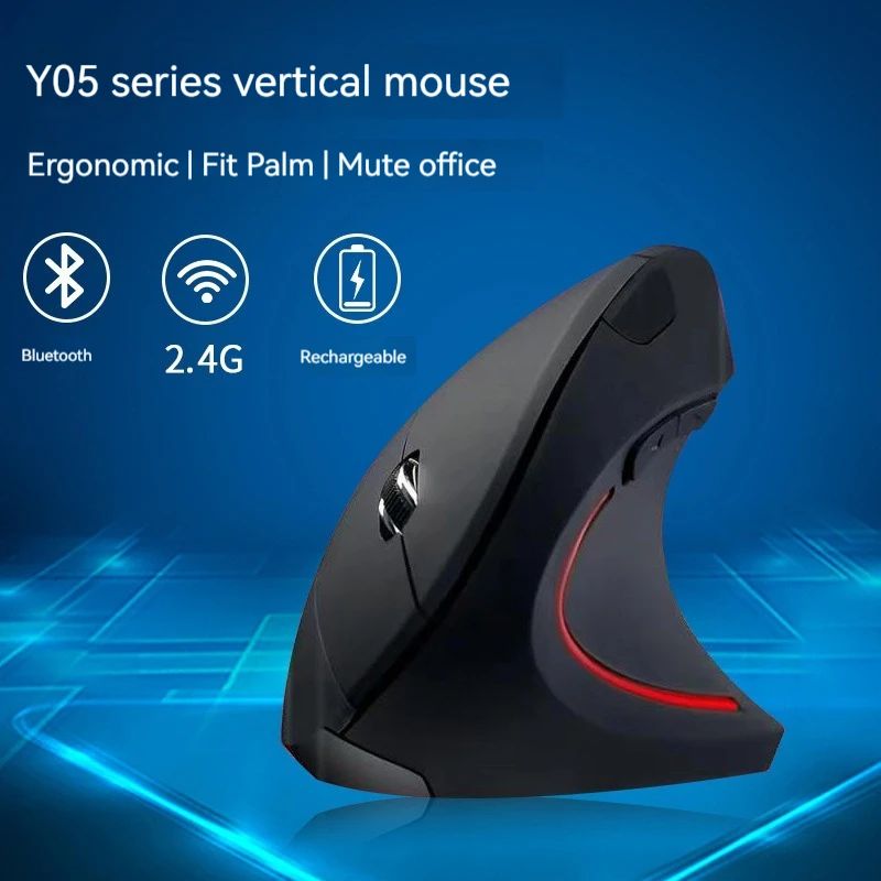 Original-Wireless-Mouse-Rechargeable-Vertical-Wired-USB-Mouse-Ergonomic ...