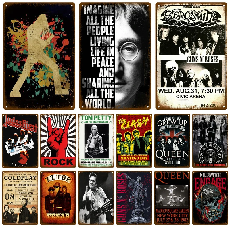 Retro-Rock-Tin-Sign-Poster-Vintage-Wall-Poster-Metal-Sign-Decorative ...