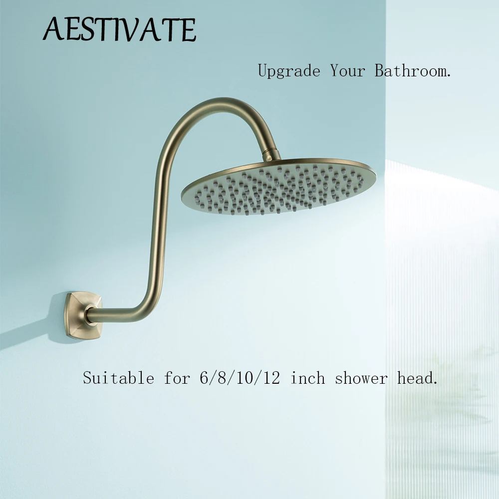 Wall-Mounted-Shower-Arm-Extension-Pipe-Shower-Head-Holder-Stainless ...