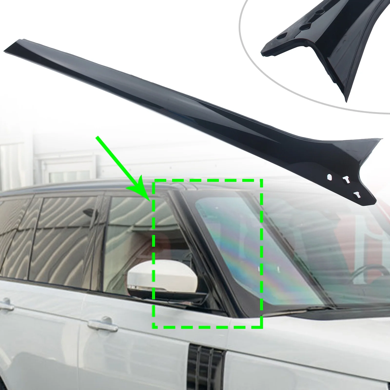 For Land Rover Range Rover 2013-2021 Black Car Wind Shield A Pillar ...