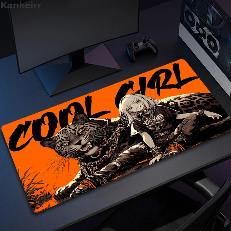 Leopard-Girl-AI-Cool-Mousepad-80x30cm-XXL-Lockedge-Office-Computer-Desk ...