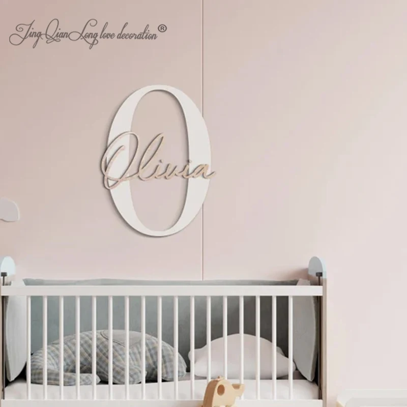 Custom name signs Two names Nursery decor Over crib Wood letter Wall ...