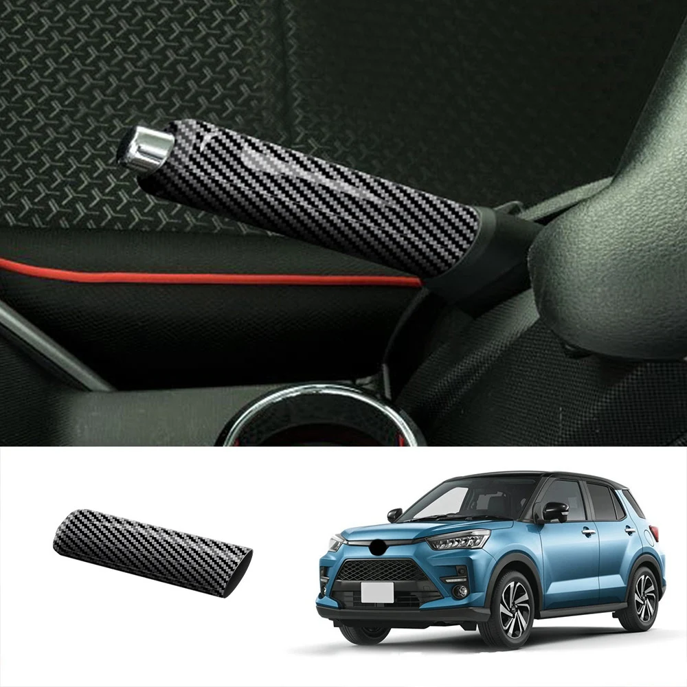 Car-ABS-Carbon-Fiber-Handbrake-Cover-Grip-Handle-Lever-Brake-Handle ...