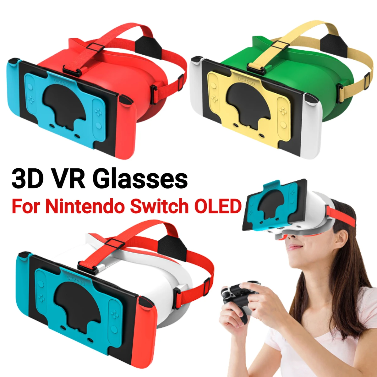 VR-Headset-for-Nintendo-Switch-OLED-3D-VR-Goggles-Headset-Headband-3D ...