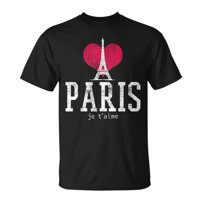 Paris-Eiffel-Tower-Pattern-T-shirt-Men-3d-Printed-France-Tees-Tops ...