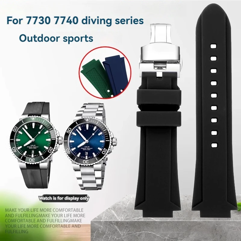 Correa-de-goma-de-alta-calidad-para-Oris-Aquis-7730-7740-Serie-de-buceo ...