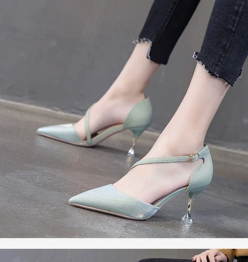 Chaussures à talons hauts et fins en satin pour femmes et filles ...
