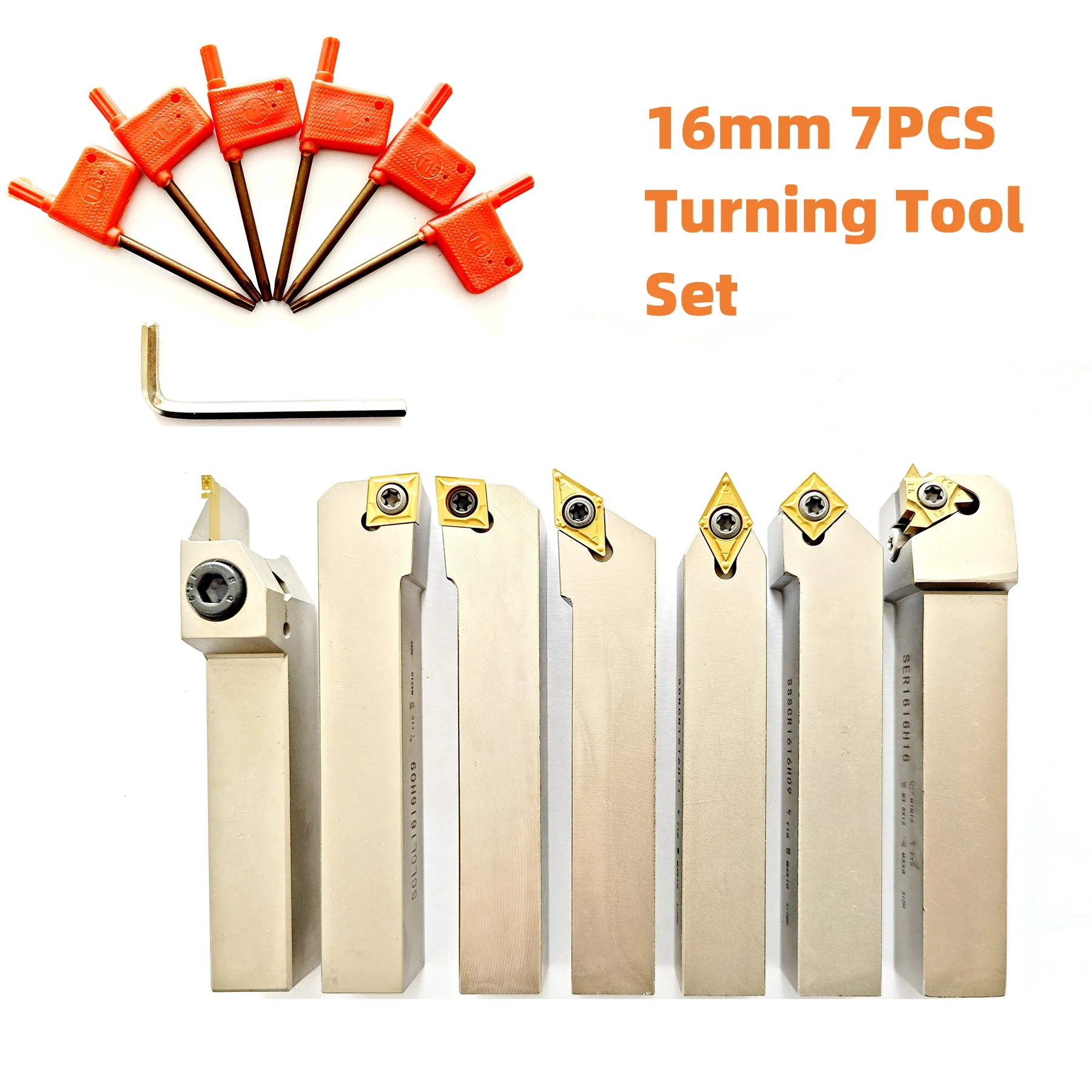 7Sets-of-16mm-CNC-Lathe-Turning-Tool-is-Ni-plated-Bar-with-Applicable ...