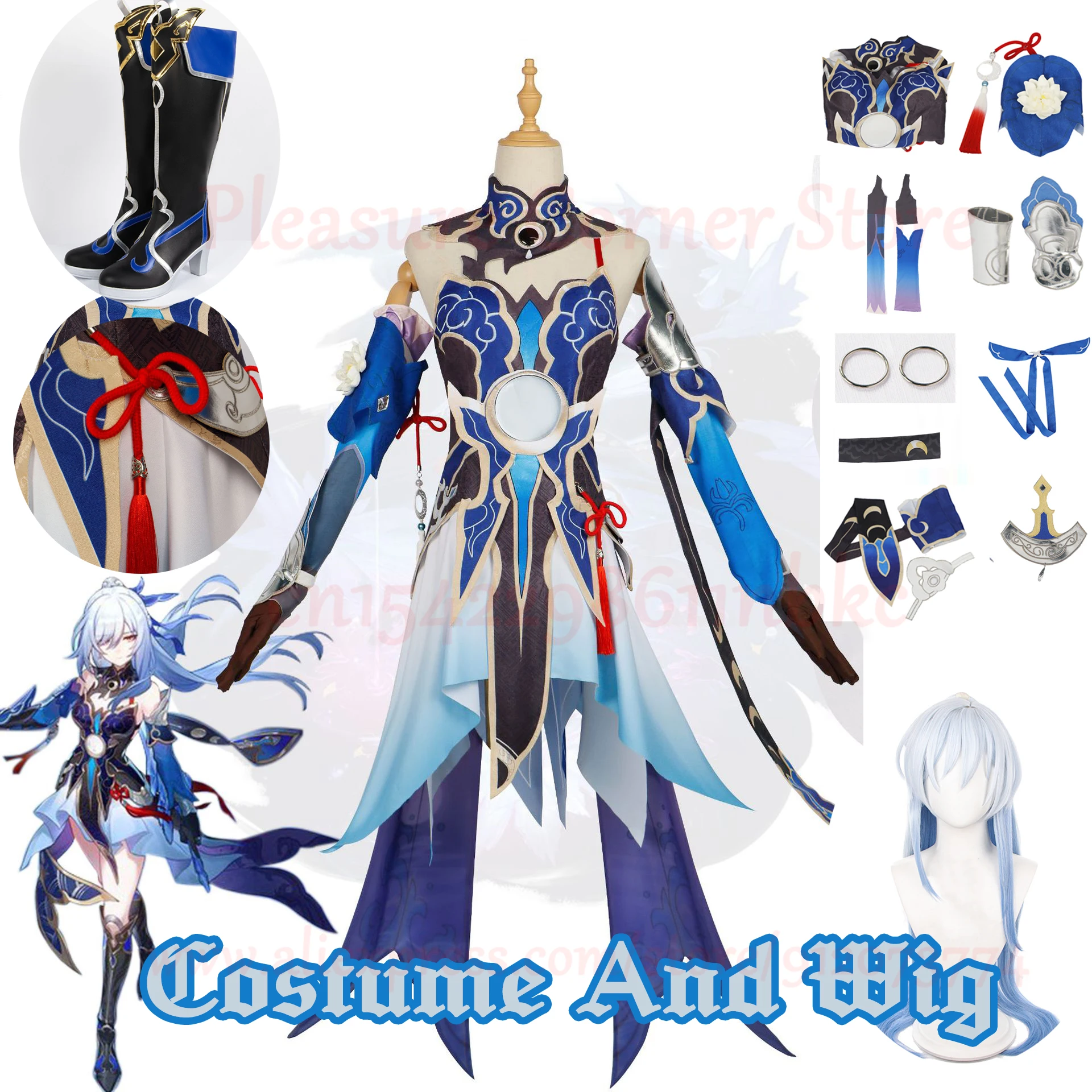 Honkai-Star-Rail-Game-Jingliu-Cosplay-Costume-Full-Set-Dress-Outfit ...