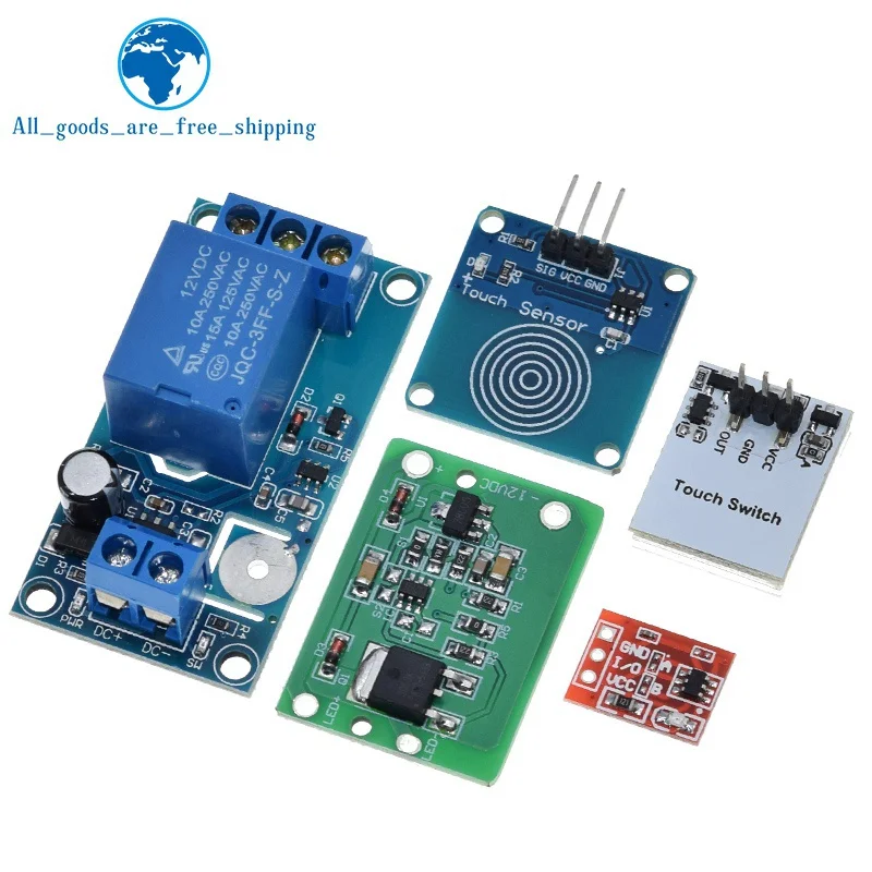 TZT-TTP223-12V-1-Channel-Touch-Relay-Module-Capacitive-Touch-Key-Switch ...