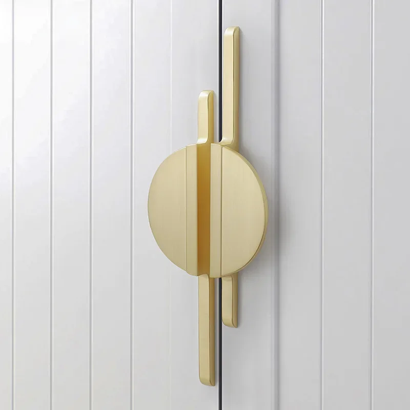 Modern Simple Golden Bronze Round Counter Cabinet Door Drawer Knobs ...