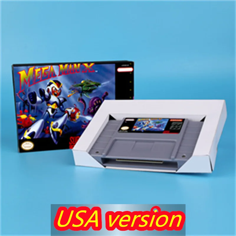 for Mega Man X 16bit game card for USA NTSC version SNES video game console