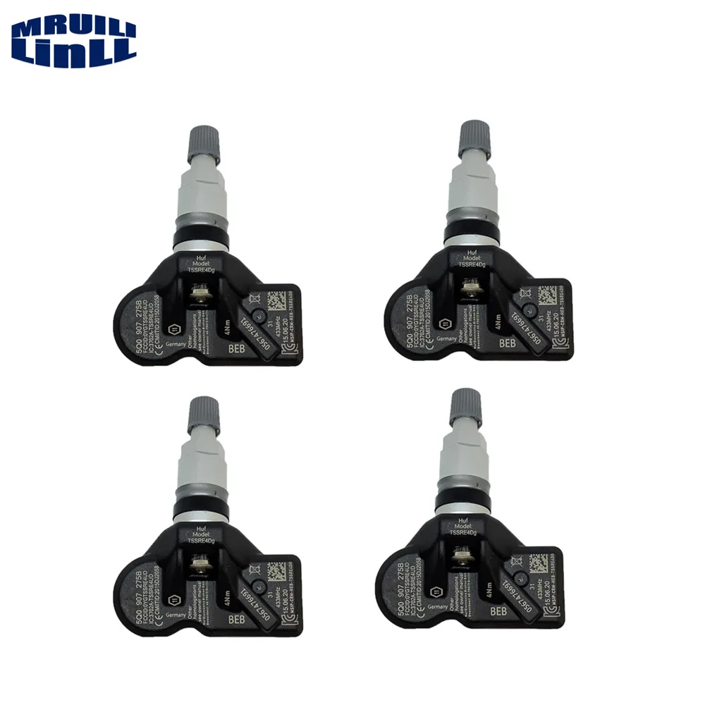 4pcs New Tire Pressure Sensor Tpms 5q0907275 5q0907275b For Audi A3 Q7 ...