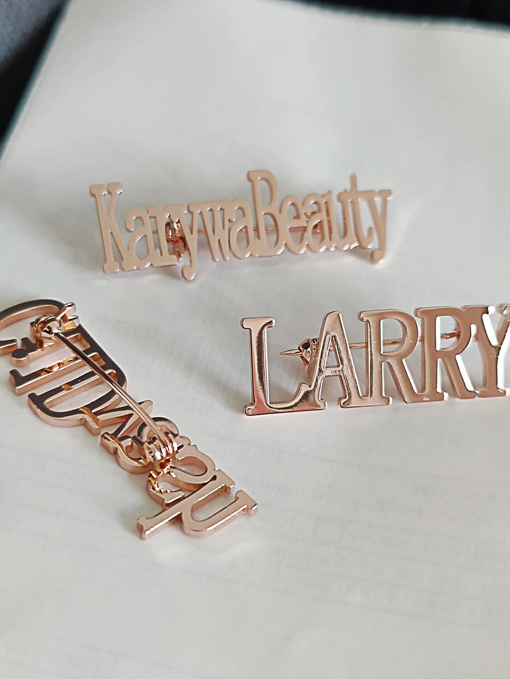 Customized Any Name Brooch Pins Personalized Initial Letters Brooches ...