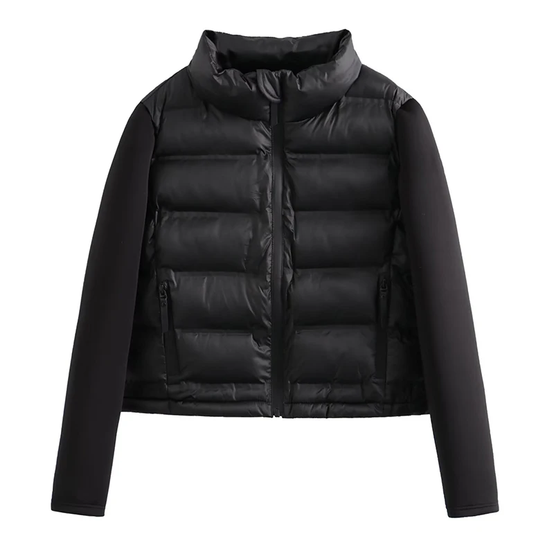 Women-s-Autumn-Fashion-Black-Short-Cotton-Padded-Jackets-Vintage-Zipper ...