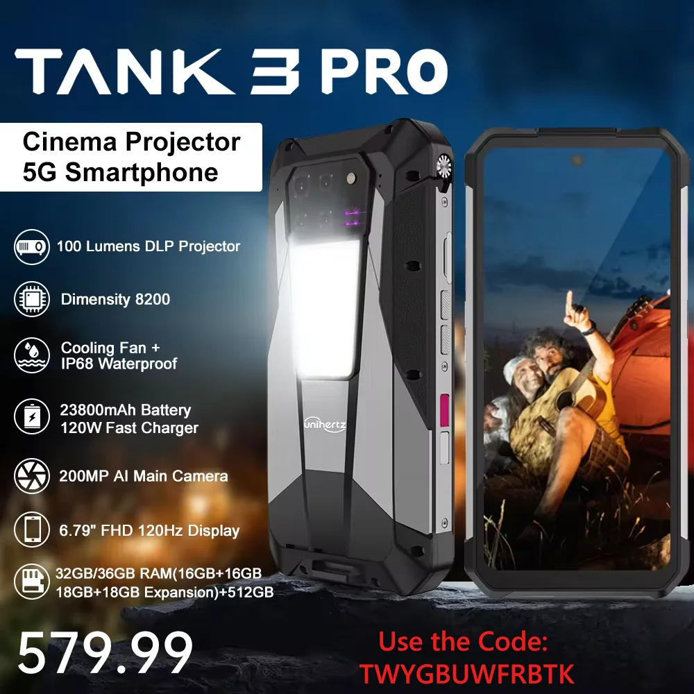 Unihertz-Tank-3-Pro-8849-Rugged-5G-Smartphone-Android-with-100-Lumens ...